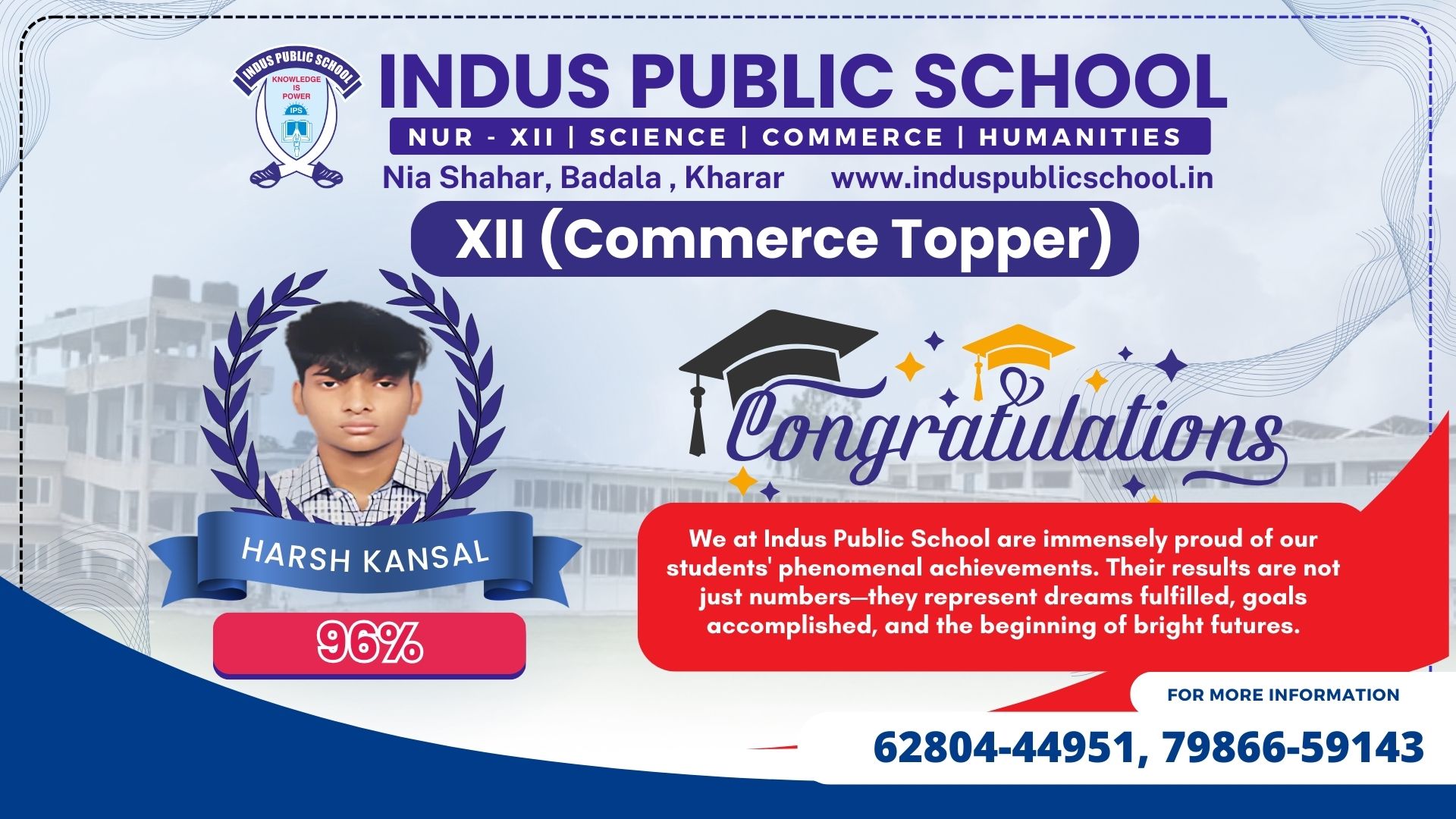 Indus Public School Class 12 CBSE Results (Session 2024–25) - Indus ...